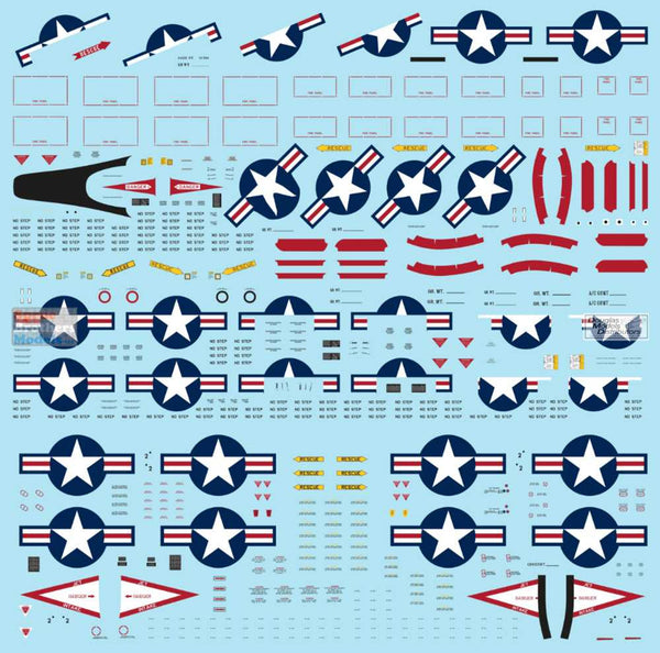 Bullseye 1/48 Decals 48-040 CAW 19 USS Ticonderoga '67 Skyhawk Skyraid ...