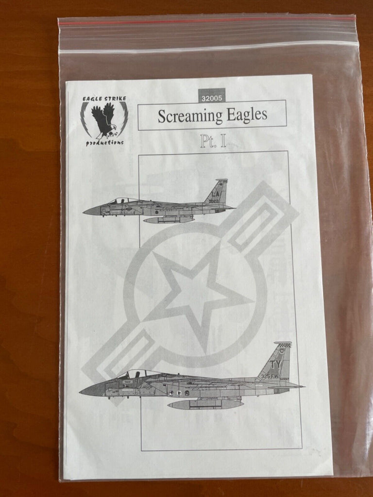 Eagle Strike Decals 1:32 #ES32005 F-15 Screaming Eagles for Tamiya ...