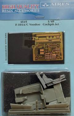 Aires 1/48 scale F-101A/C Voodoo cockpit set Kitty Hawk - #4645 ...
