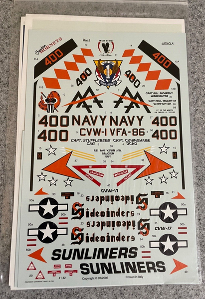 Eagle Strike Decals 1:32 #32050 F/A-18 C Hornet for Academy – Victory ...