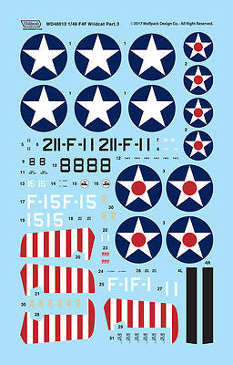 Wolfpack 1/48 Decal F4F Wildcat Part.3 - F4F-3 Wildcats in the Pacific ...