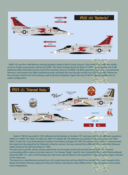 Zotz 1/32 decal A-4M Skyhawks for Trumpeter - ZTZ32-054 – Victory Models