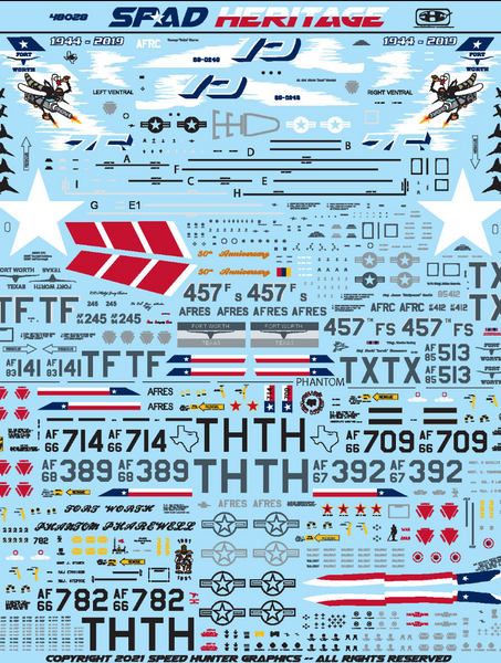 Speed Hunter Graphics 48028 1/48 Decal Spads Heritage for Tamiya & Zou ...