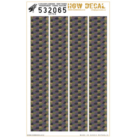 HGW 1/32 scale decals - 5 Colour Lozenge Lower - Transparent - 532065 ...