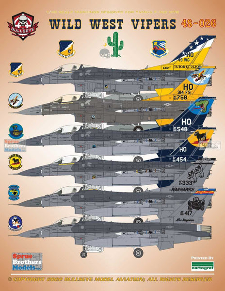 Bullseye Model Aviation 1/48 Decals Wild West Vipers - 48026 – Victory ...