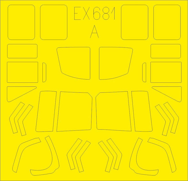 Eduard Masks 1/48 Scale for UH-1N TFace for Kitty Hawk Kit - EX681 ...