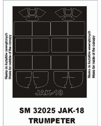 Montex 1/32 canopy masks for Jak-18 by Trumpeter - SM32025 – Victory Models